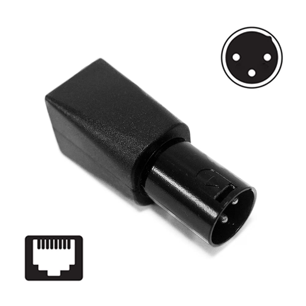 Toronce DMX to RJ45 Connector RJ45 Ethernet to 3 Pin XLR DMX Female & Male Adapter Sets (3PIN_1Pair)