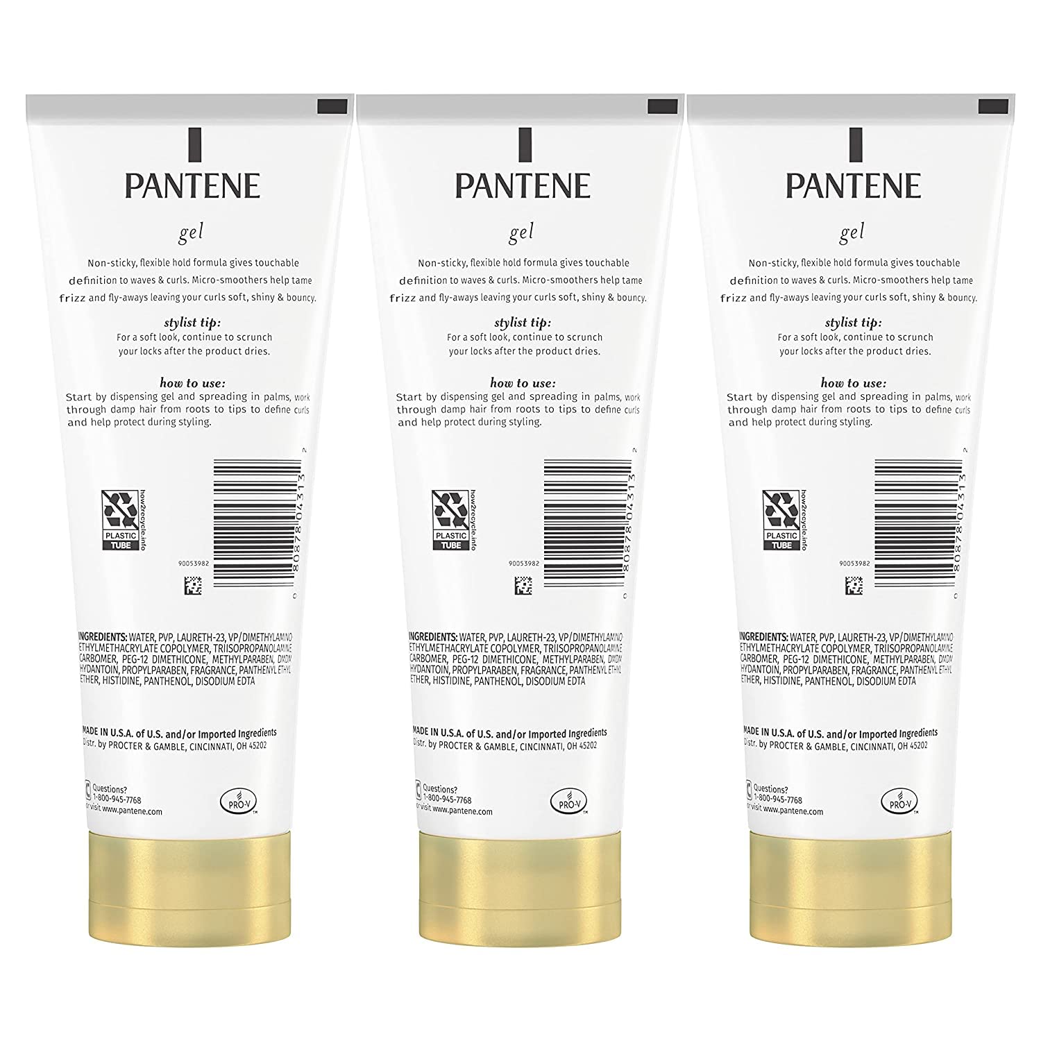 Pantene Curl Perfection Sculpting Gel 6.8 oz (Pack of 3) by Pantene