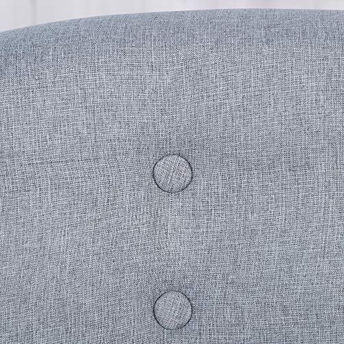 Qaba 2-Seat Kids Sofa Linen Fabric and Wooden Frame Sofa for Kids and Toddlers Ages 3-7, 11" High Seat, Gray