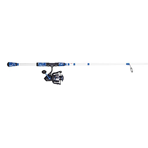 PENN Fishing Battle Spinning Reel and Fishing Rod Combo, black/white/blue, 4000 reel size - 7' - medium - 1pc (BTLIII4000LE701M)