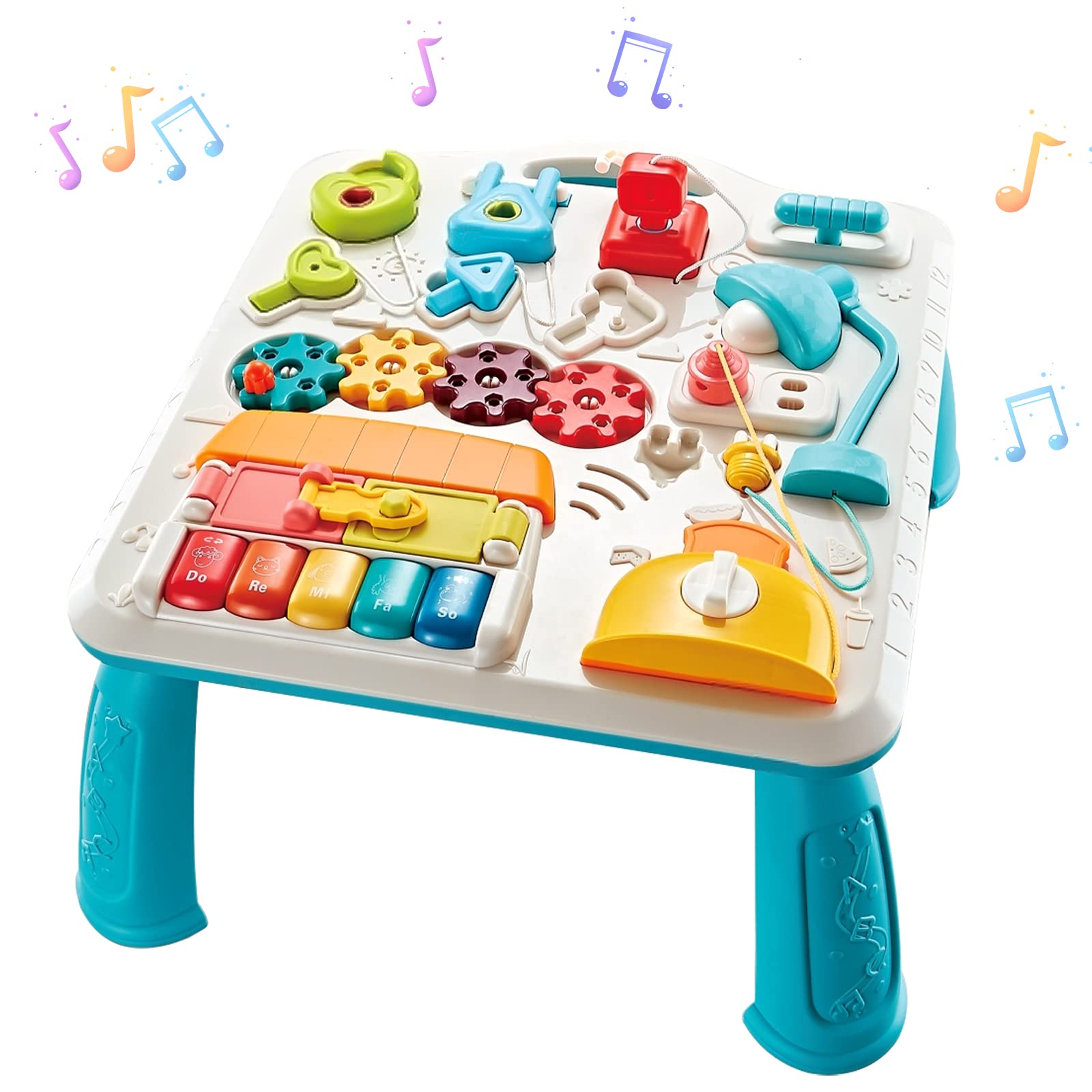 YOOYID Learning and Groove Musical Table with Lights & Melodies, Activity Table for Toddlers 1 2 3 Years Old