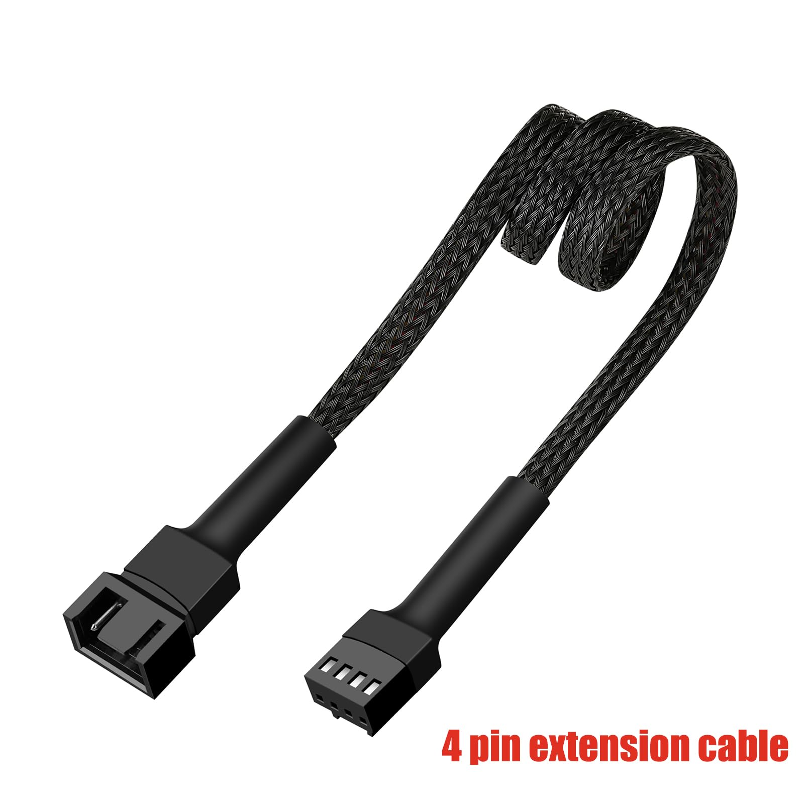 skineat 11.8" pwm Fan Extension Cable,4 pin Fan Extension Cable,Cable Extension pc,3-Pin/4-Pin Cooling Fan Extension Cable Wire (11.8"(30cm) 10pcs)
