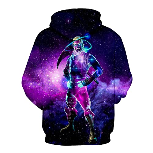 RONGANDHE Youth 3D Printed Hooide Floss Sweatshirt for Ninja Boys Galaxy Kids-M(10-12) 03