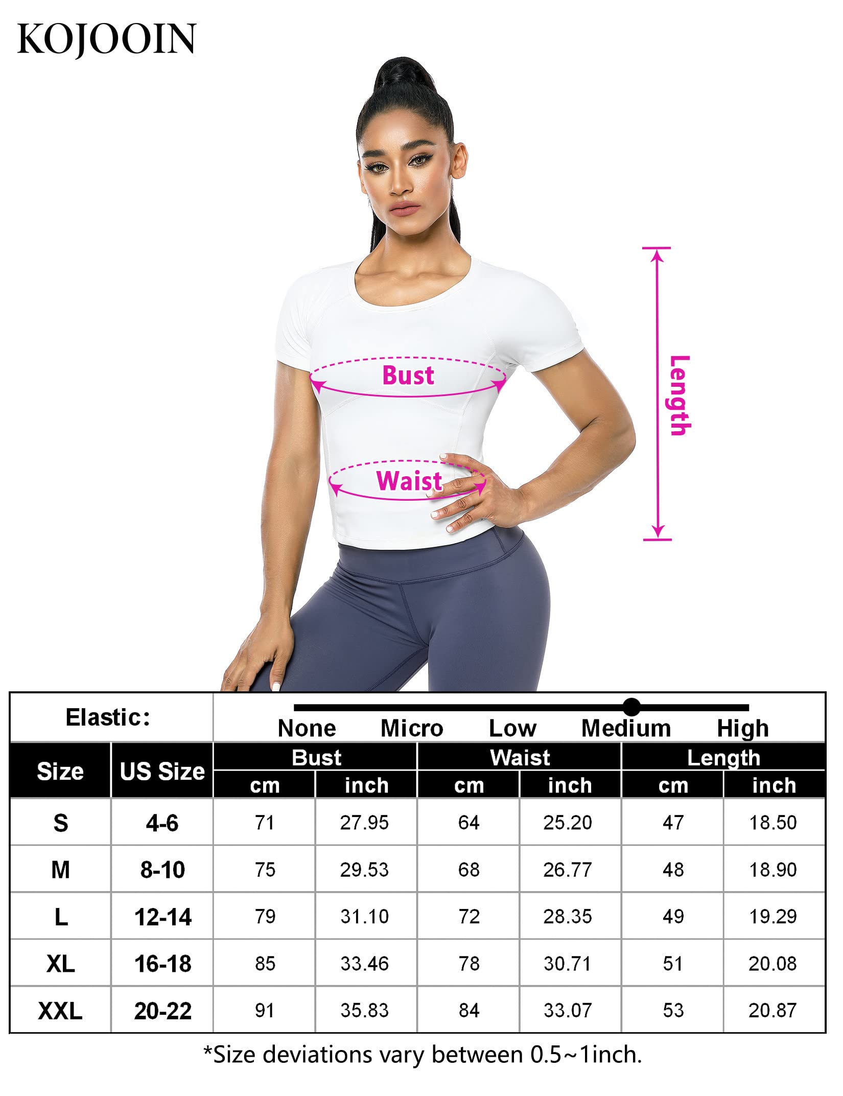 Workout Crop Tops for Women Short Sleeve Workout Shirts for Running Gym Yoga Athletic Exercise White