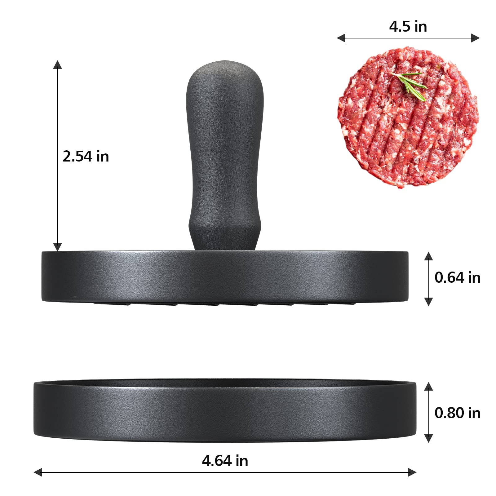Naitesen Hamburger Press Patty Maker Burger Patty Maker Non-Stick Burger Smasher Cooking Gadgets for Kitchen Baking