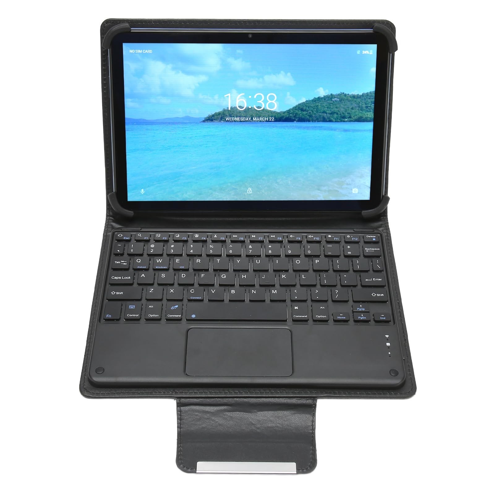 Tablet 2 in 1, 10.1 inch Android 10 Tablet with Keyboard, MT6755 8 Core 8GB RAM 256GB ROM, 2.4GHz and 5G WiFi Tablet PC, 7000mAh High Capacity Battery (US Plug)
