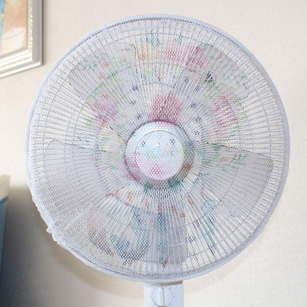 SIKOYA 2 Pieces Cartoon Fan Dust Cover Net Cute Washable Dustproof Safety Fan Filters Kid Finger Protector Summer, Random Pattern