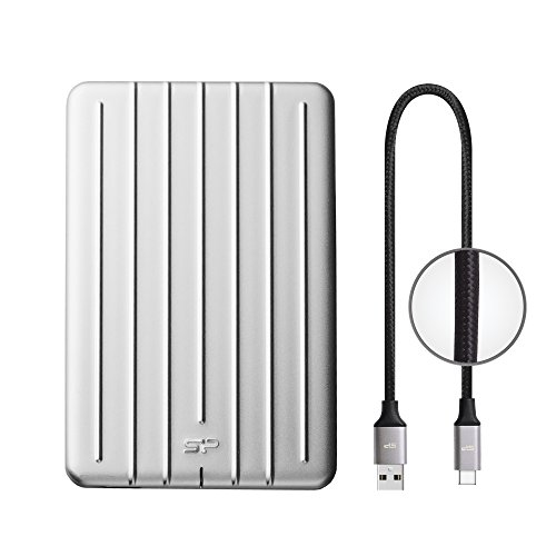 Silicon Power 2TB Ultra Slim Armor A75 Shockproof/Anti-Scratch USB 3.0 (USB 3.1 Gen 1) 2.5" Portable External Hard Drive for for PC, Mac, Xbox, PS4 and PS5 -Aluminum