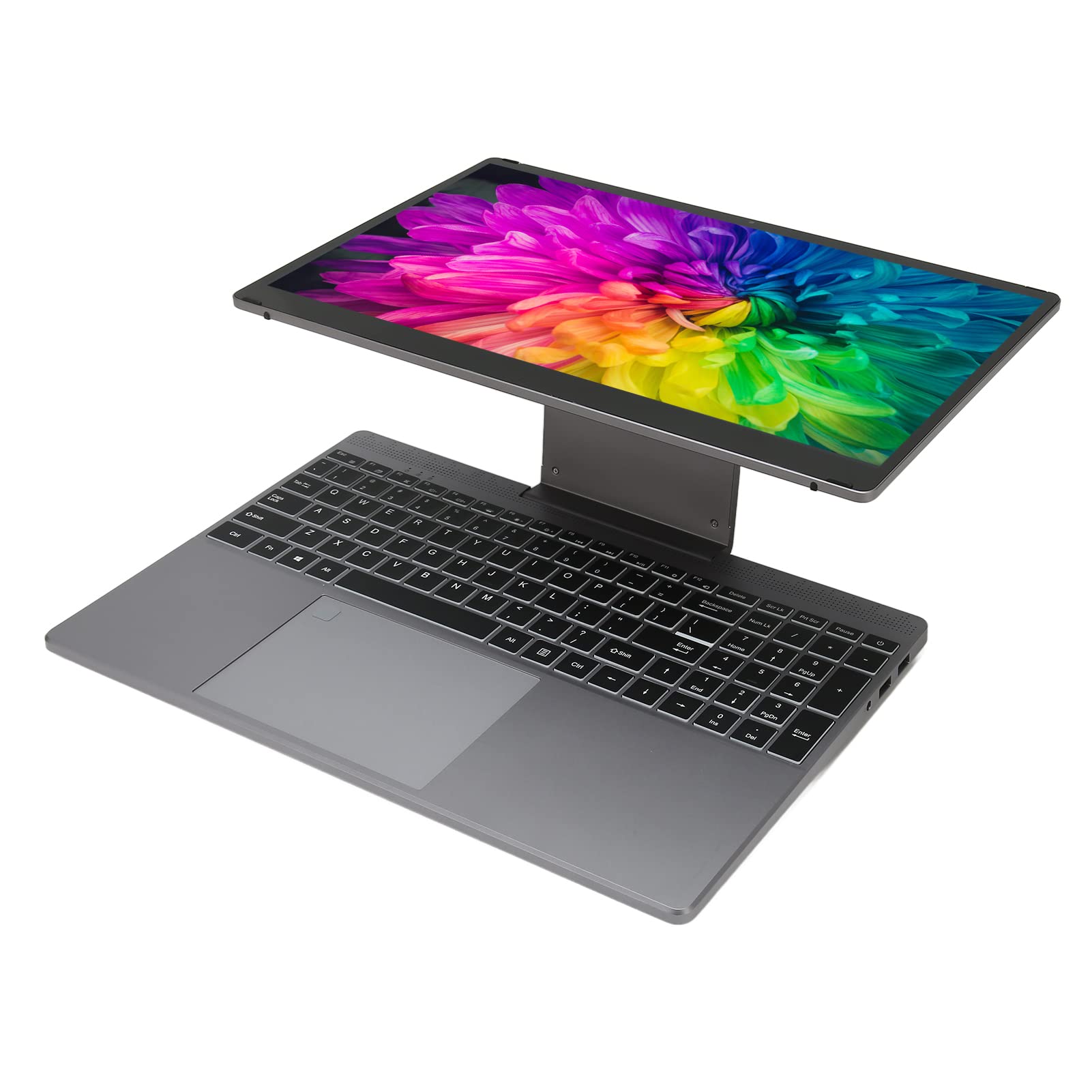 Tablet Laptop, RGB Backlit 4096 Pressure 15.6in Touchscreen Gravity Sensor Gaming Laptop 12GB DDR5 RAM Multi Mode for Family (US Plug 256GB)