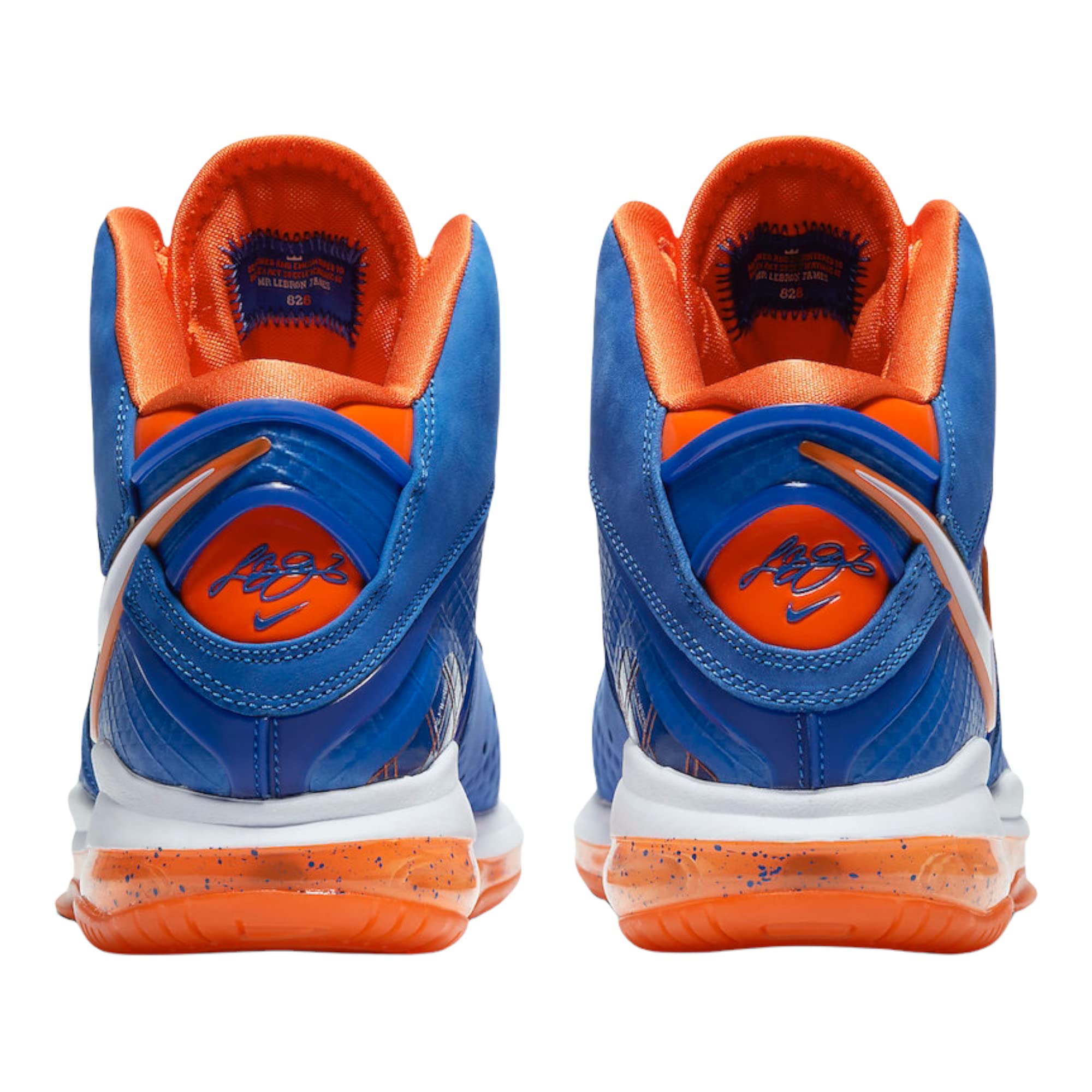 Nike Lebron VIII QS Varsity Royal/White/Orange Blaze Men's 10.5, Women's 12 Medium