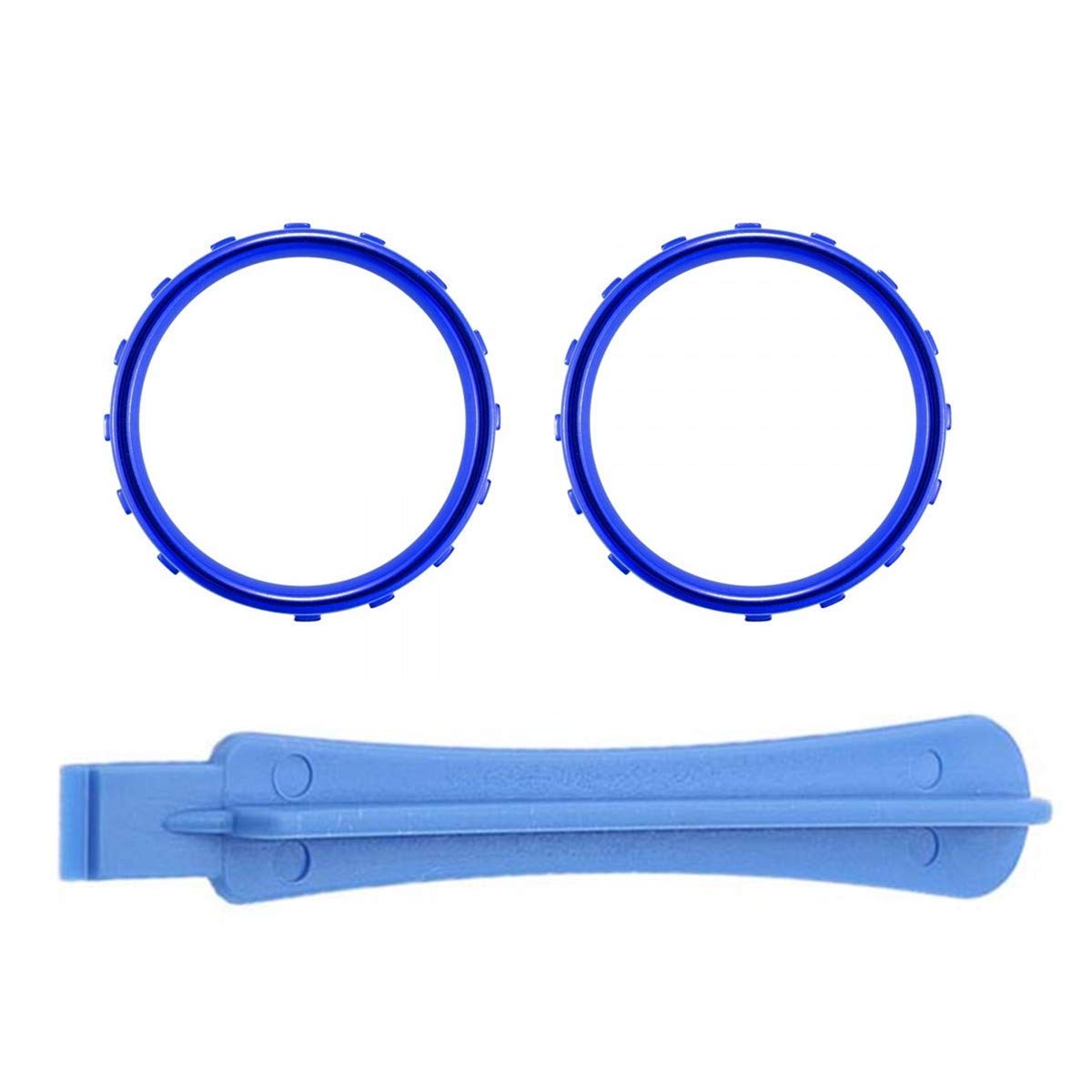 QINGYA Matte Chrome Blue Profile Switch Buttons Accent Rings Accessories Parts for Xbox One Elite Controller Pack of 2