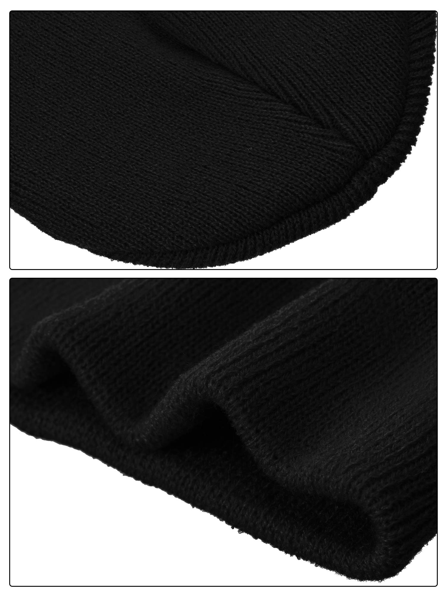 SATINIOR 60 Pieces Winter Beanies Cold Weather Warm Knit Skull Caps Unisex Hats for Men Women (Black)