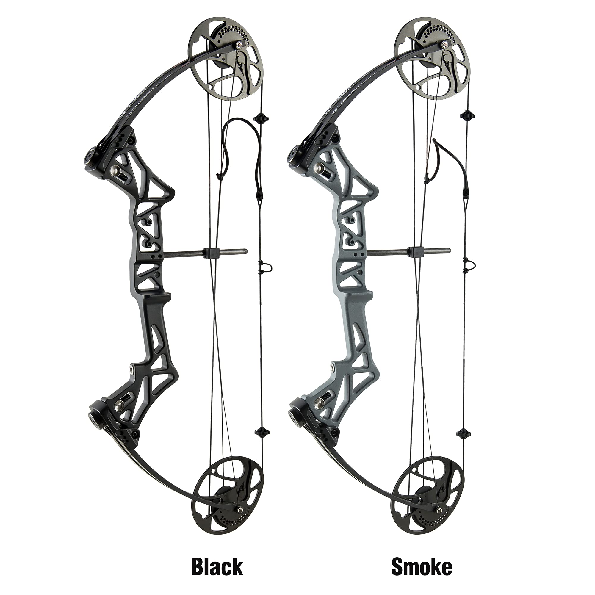 TOPOINTARCHERY M1 Compound Bow Package , 19"-30" Draw Length,19-70Lbs Draw Weight,320fps IBO Limbs Made in USA (Black)
