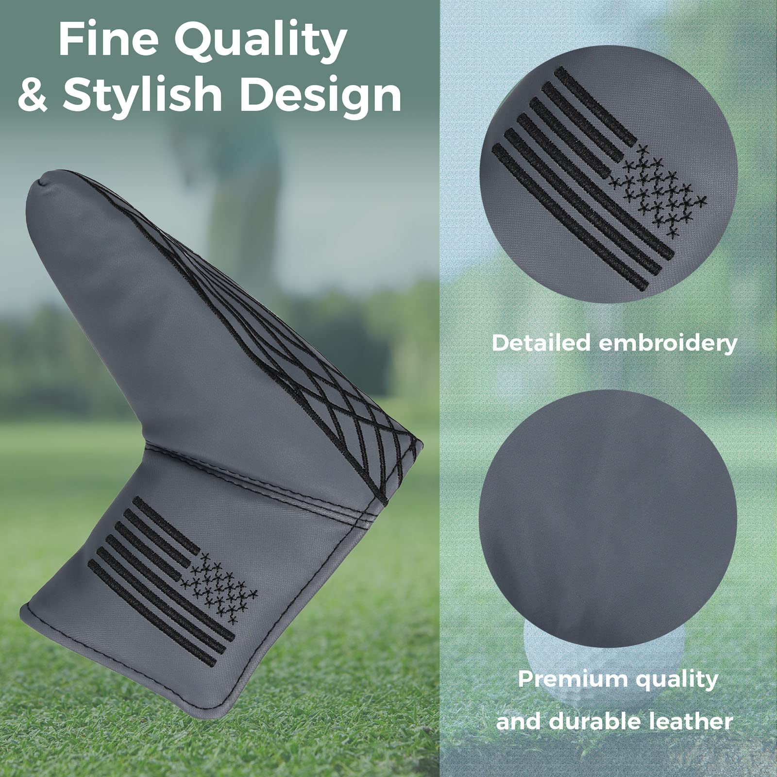 Studio Crafted Milled Putter Face Blade Golf Headcover Magnetic Closure for Scotty Newport Taylormade Spider Odyssey 2 Ball