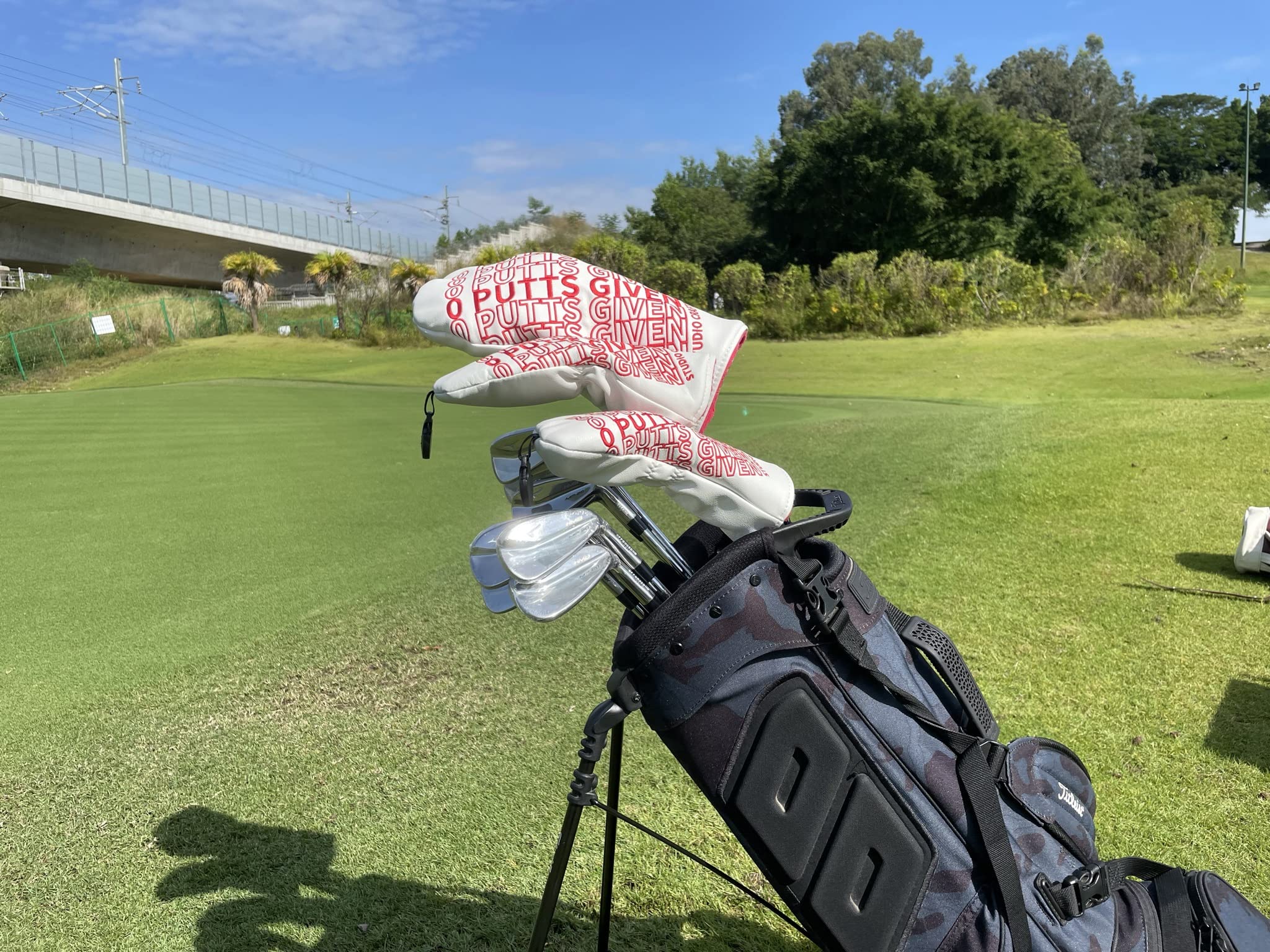Studio Crafted 0 Putts Given Driver Fairway Woods Hybrid White Golf Head Covers (Fairway Wood Cover)