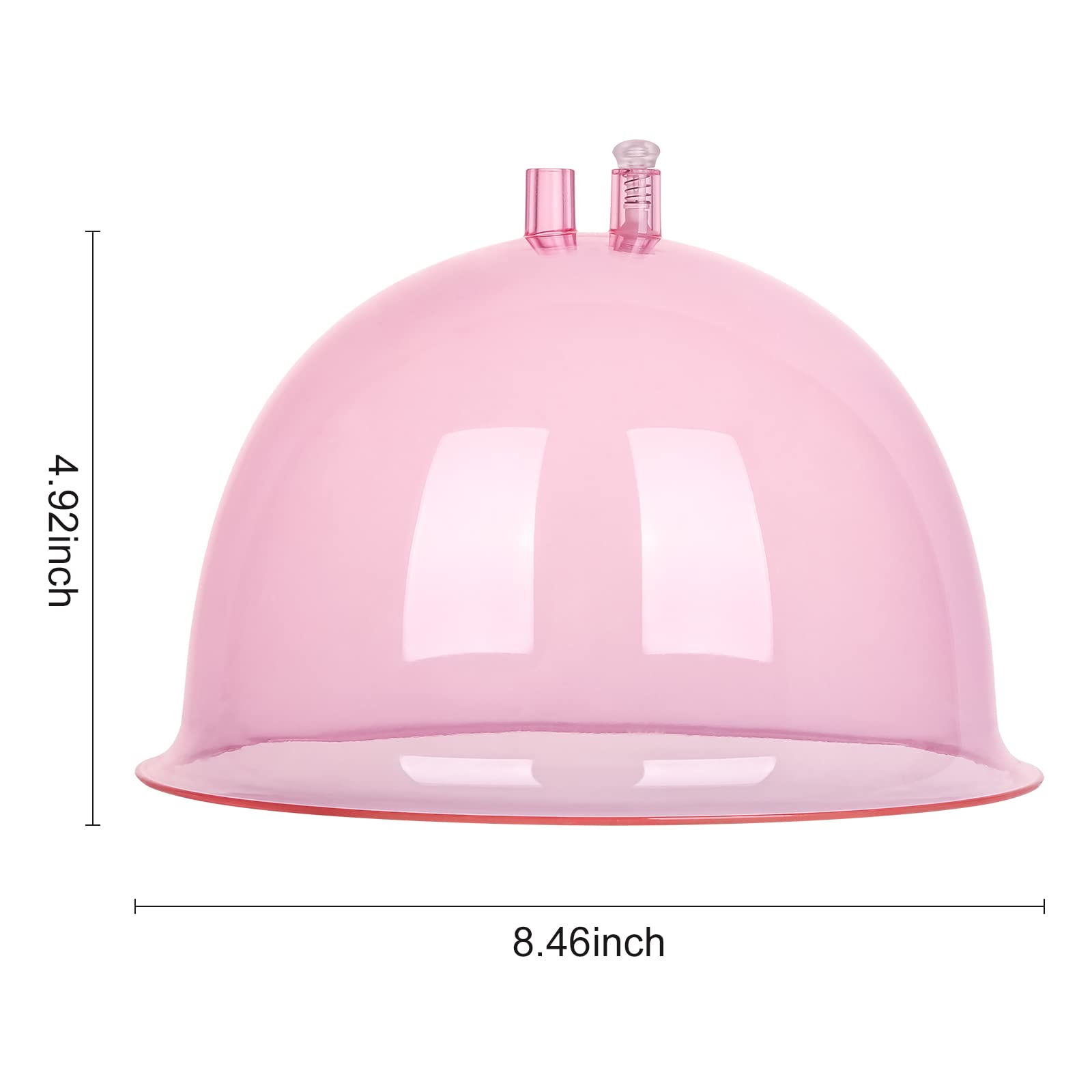 Titoe Buttocks Vacuum Cups 180mL Vacuum Therapy Cupping Machine Accessories Butt Suction Cups with Y-Hose,A Pair