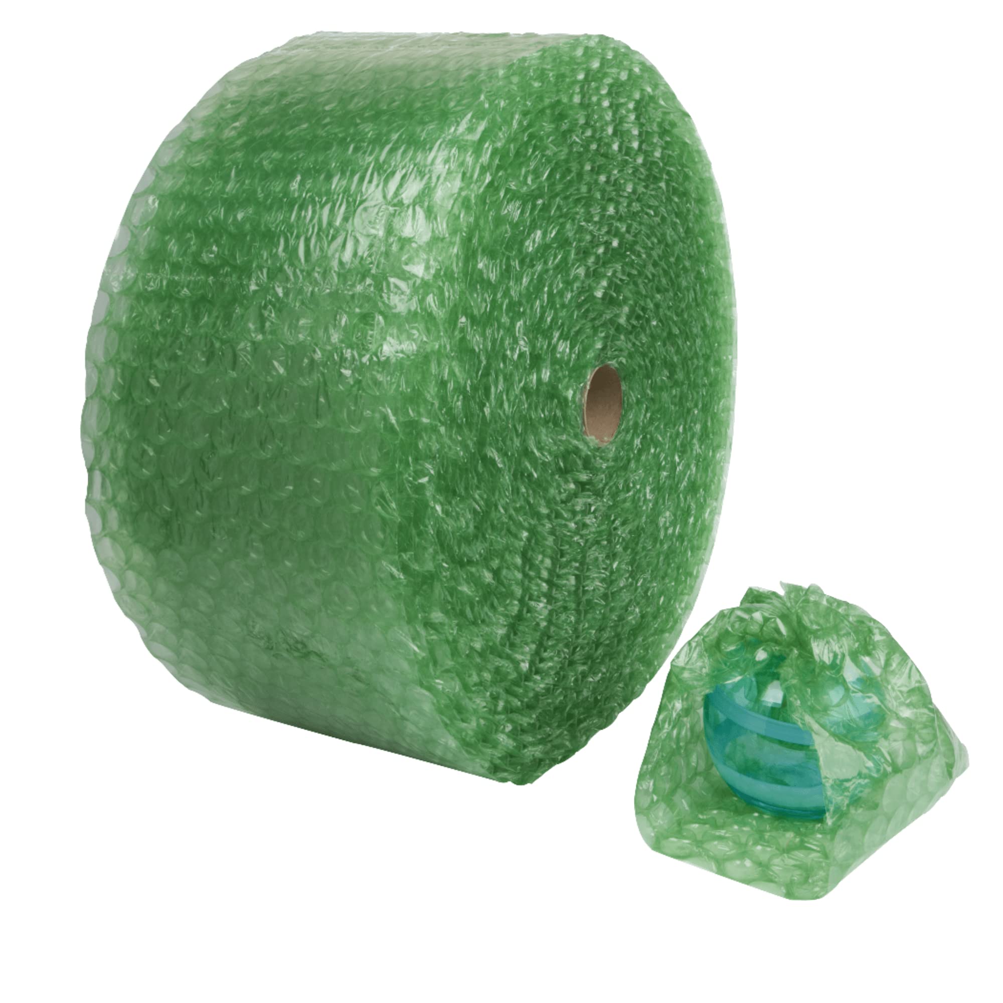 Office Depot Bubble Roll, 1/2in. Thick, 30% Recycled, Green, 12in. x 125ft., 36034-OD