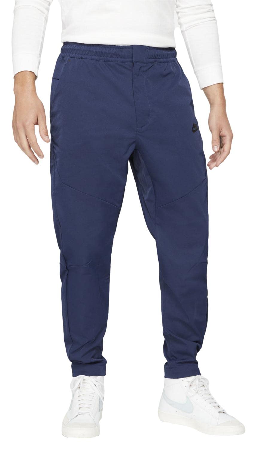 Nike Sportswear Tech Essentials Men's Unlined Commuter Pants (Large, Midnight Navy/Black)