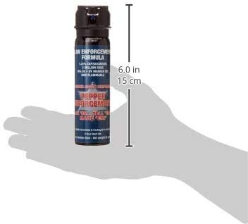 Pepper Enforcement PE1110PF-FT Foam Pepper Spray - 4 oz. Canister - Maximum Strength 10% OC Formula - Emergency Self Defense Personal Protection & Home Safety Black