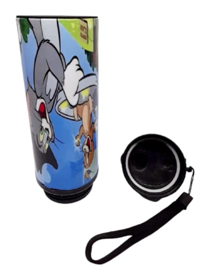 Tom & Jerry Print Copper Bottle For Drinking Water Copper Water Bottle Drink More Leak Proof Copper Water Vessel Premium Copper Bottle With Leak Proof Design By ORNATE INTERNATIONAL.