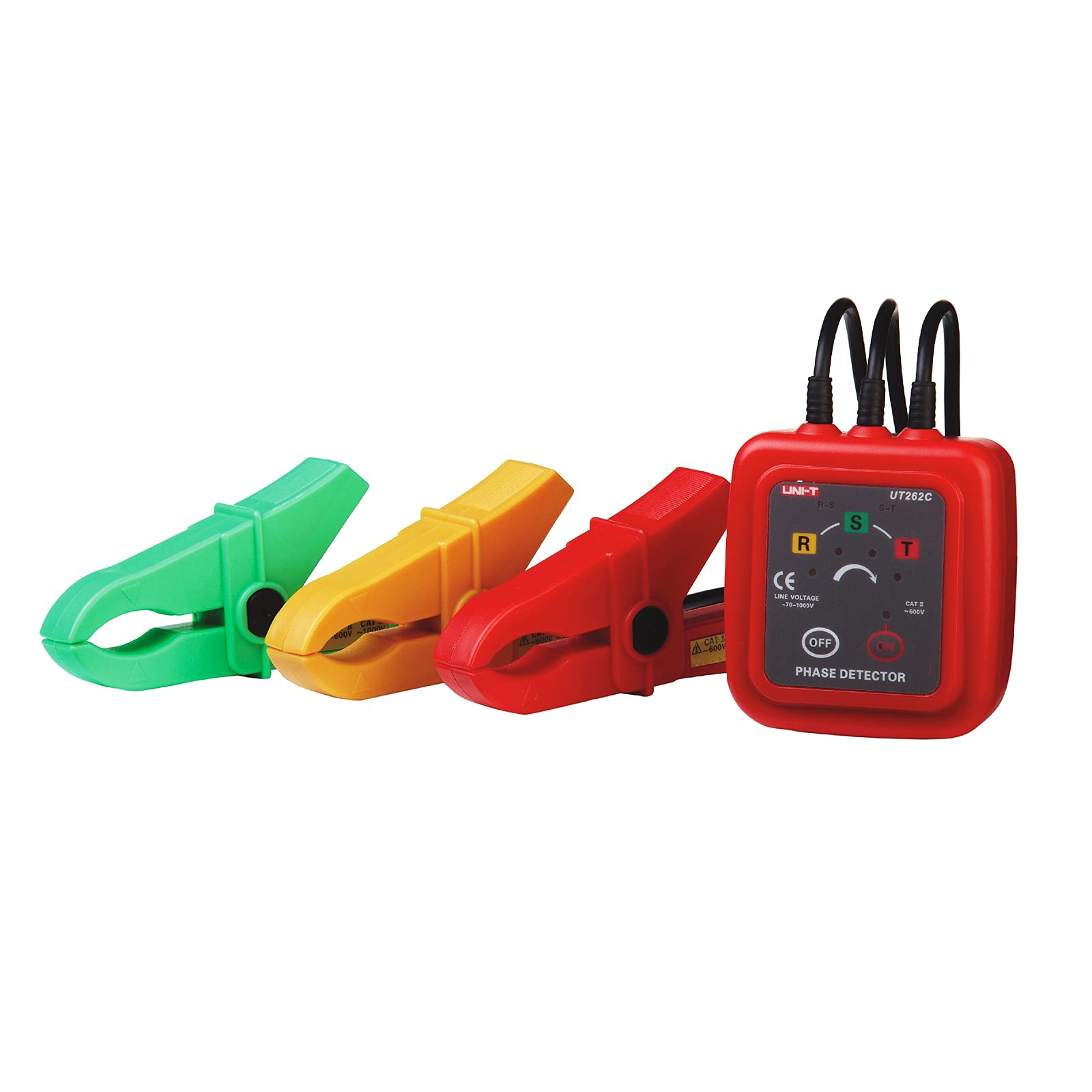 UNI-T UT262C Non-Contact Phase Detector, Large Jaws Electrical Circuit Tester Phase Rotation Meter Electric Meter