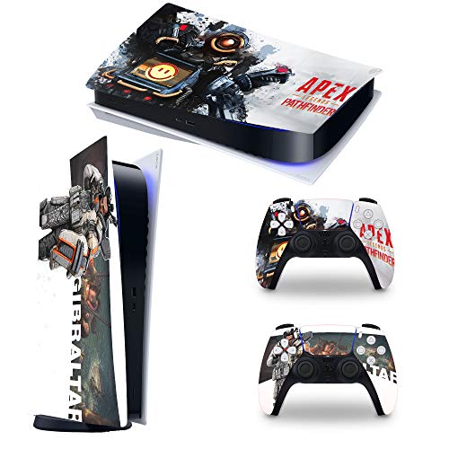 Space Gun FPS Game - PS5 Standard Edition Skin Console - PS5 Standard Edition Controller Skin Cover Vinyl Decal Protective