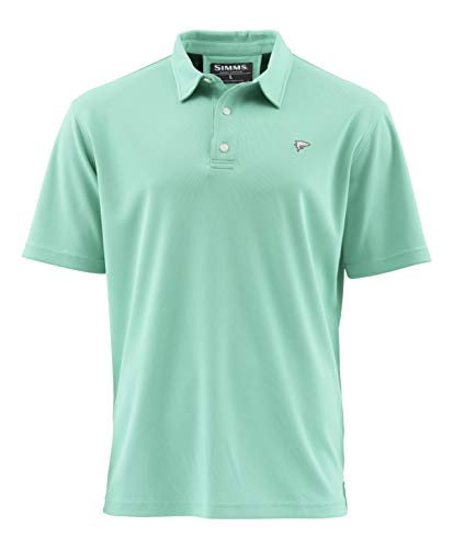 Simms Short Sleeve Polo Shirt, Outdoor Fishing Shirt for Men, Aruba, Small