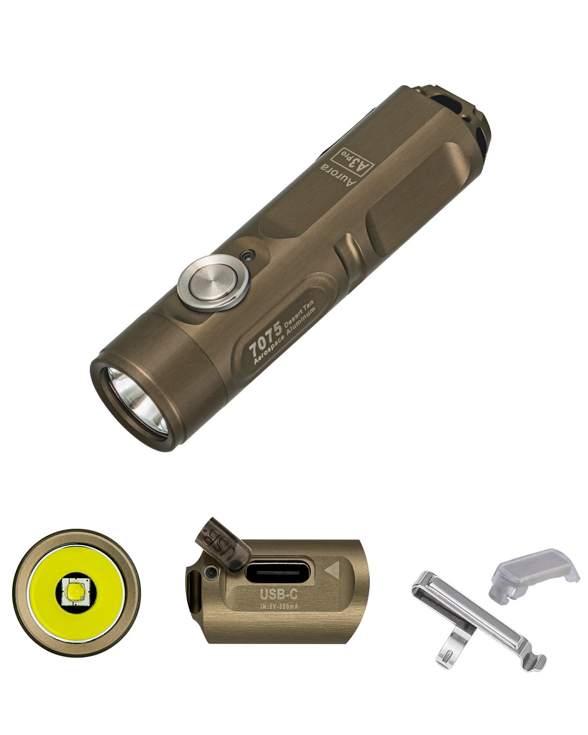 RovyVon Aurora A3 Pro G4 USB-C 7000K Keychain Flashlight, 650 High Lumen Super Bright with EDC Mini Size,Scratch Resistant Little Tiny Gadgets,5 Mode,Type-C Rechargeable,Best for Gift Pocket Outdoor