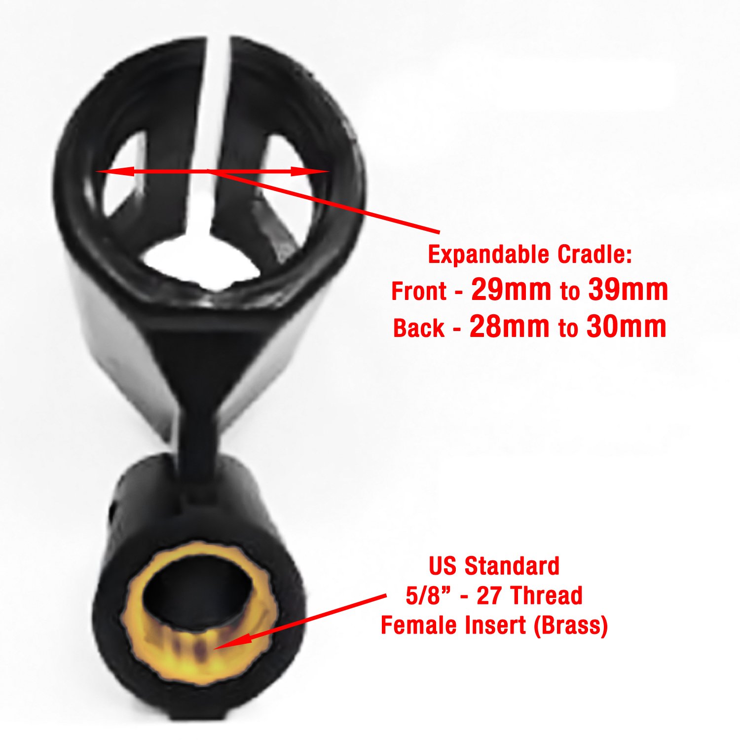 Performance Plus MH4W Large Barrel Indestructible Wireless Mic Holder Microphone Clip
