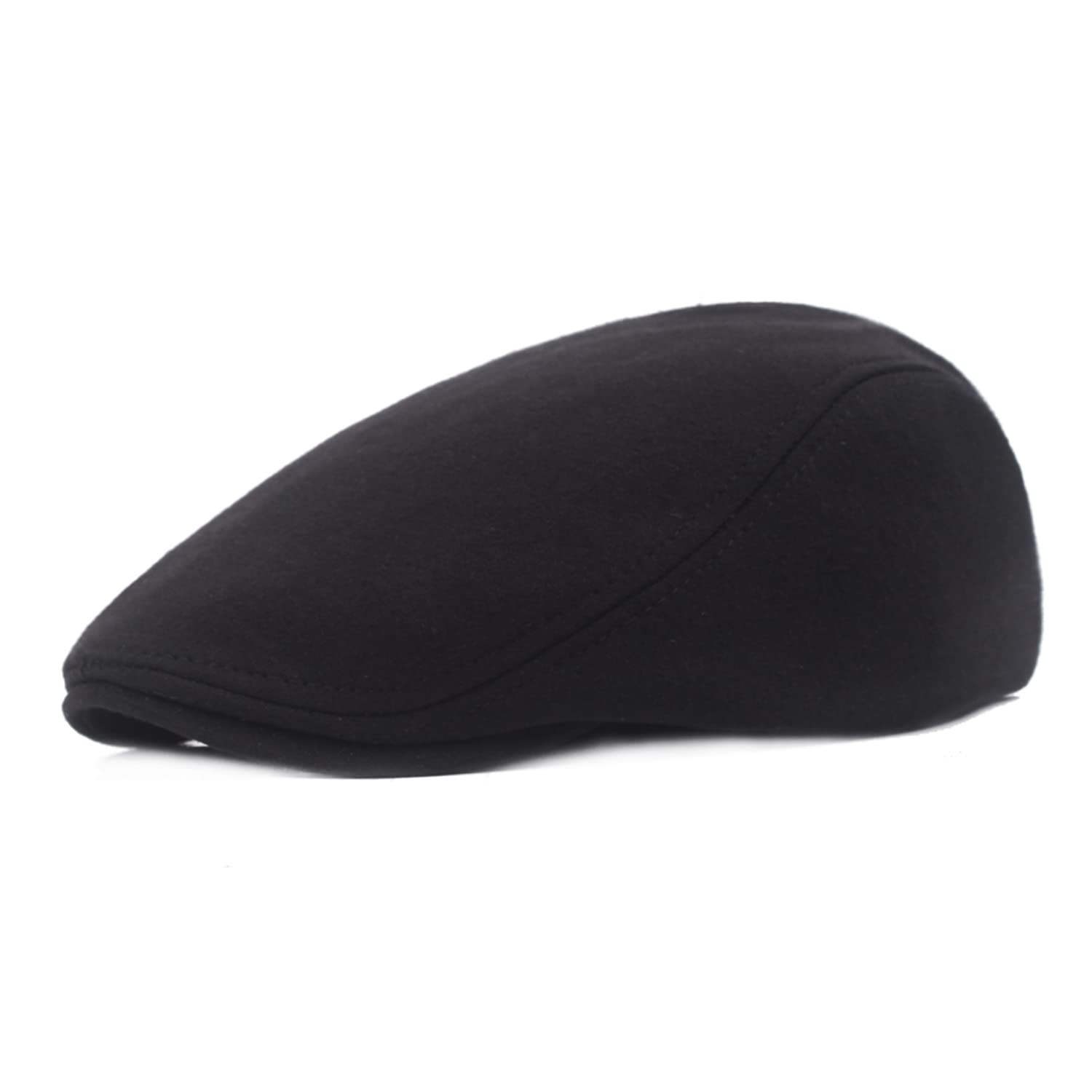 UTTPLL Newsboy Hats for Men Cotton Flat Cap Soft Fitted Driving Cabbie Hat Mens Winter Gatsby Vintage Costumes Hats Black One Size