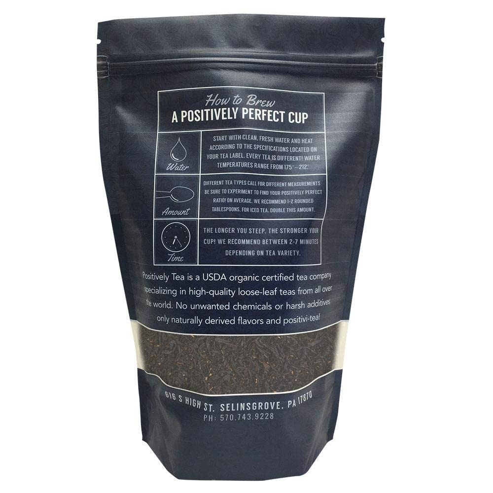 Organic Positively Tea Company, Blackberry Black Tea, Loose Leaf, 16 Ounce