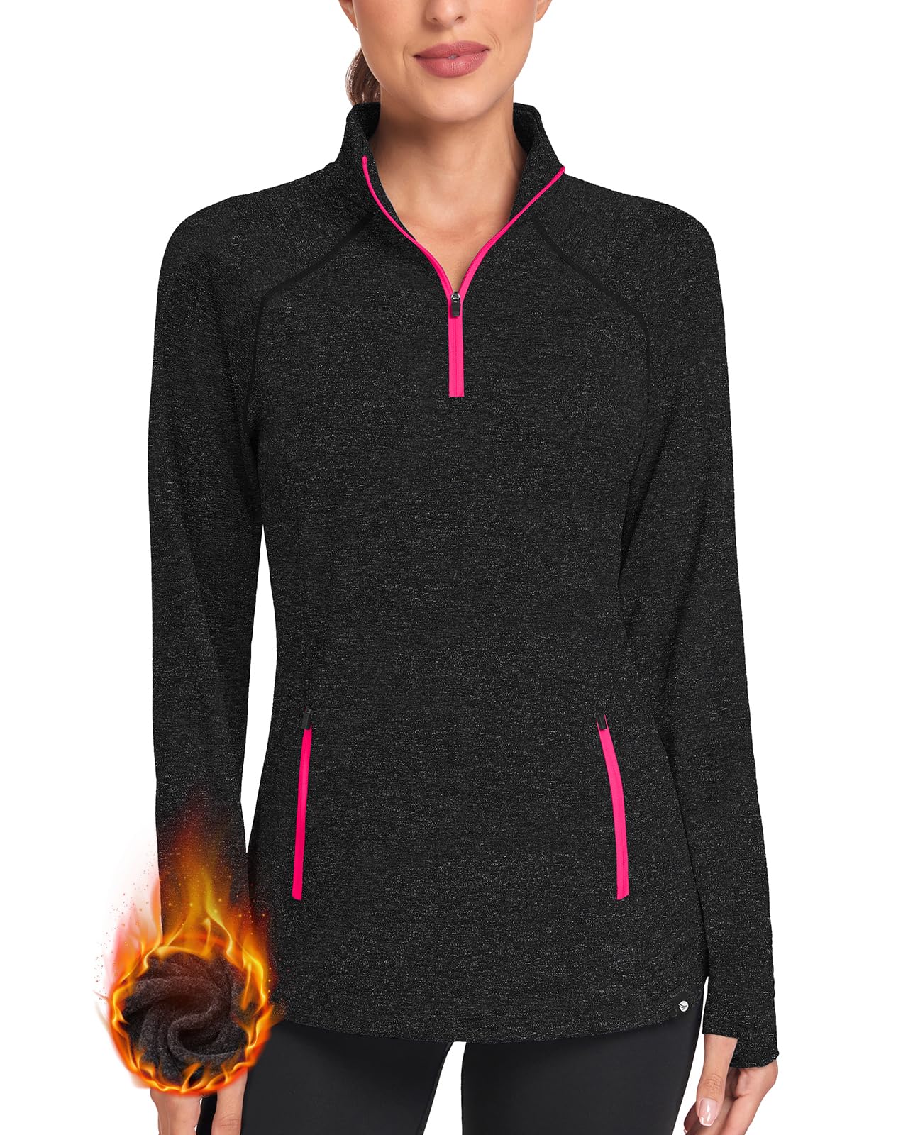 Women's Long Sleeve Hoodie Shirts Quick Dry Lightweight Hiking Outdoor Shirt Athletic Workout Tops(Blue, Medium)