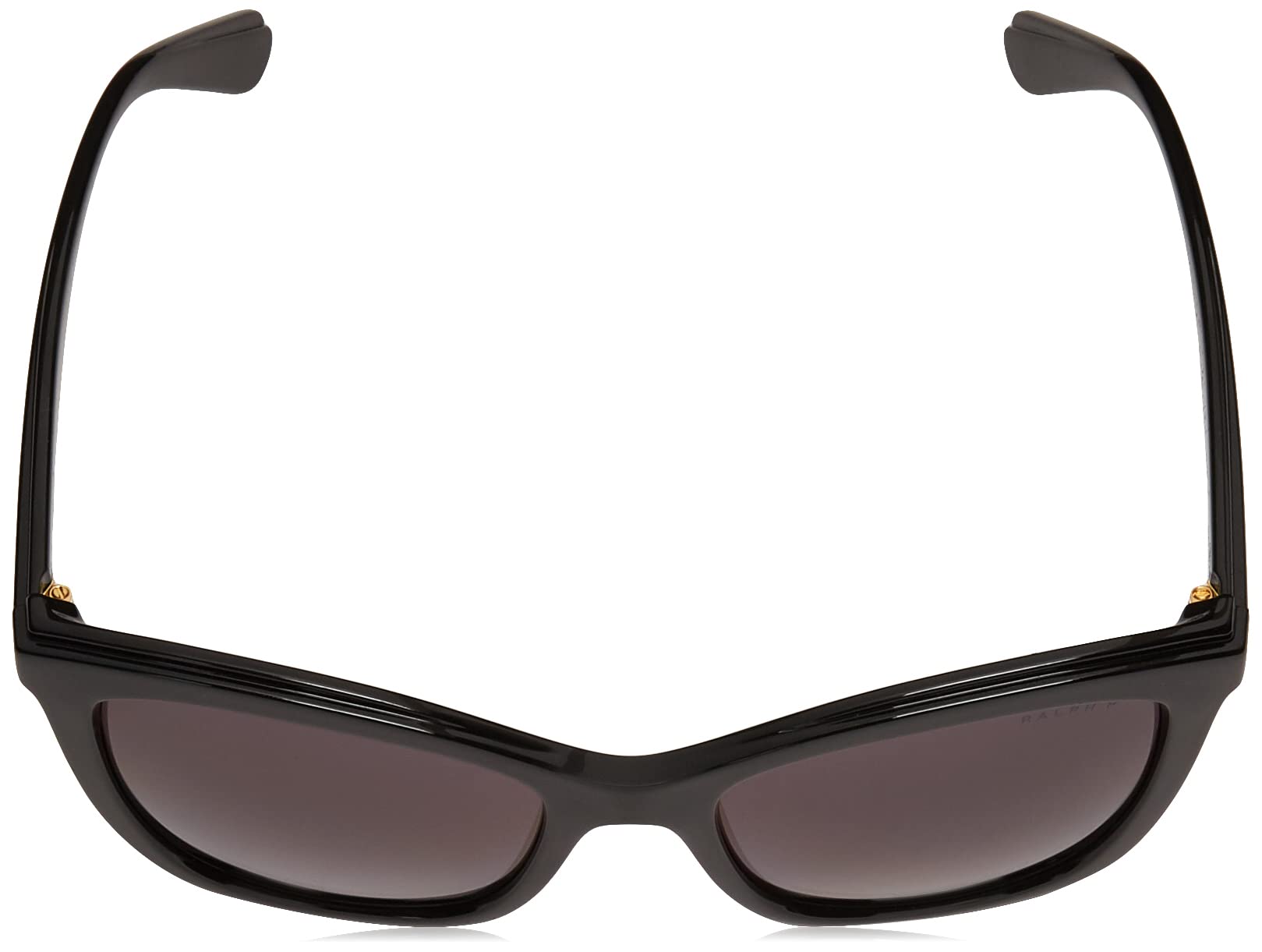 Ralph by Ralph Lauren Women's RA5252 Square Sunglasses, Shiny Black/Polarized Gradient Light Grey, 55 mm