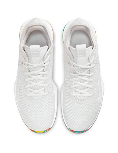 Nike Men's Lebron Witness IV Basketball Shoes, White/Multi-color, 8.5