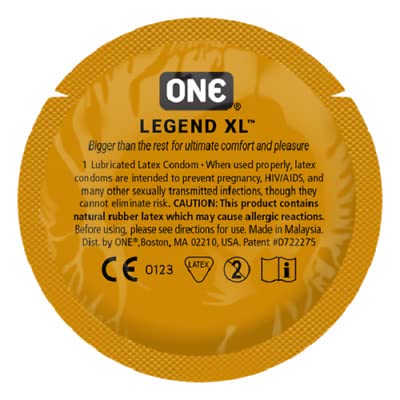 ONE Legend Condom Bundle with a Silver Sleek Pocket Case, Large Sized Lubricated Latex Condoms-24 Count