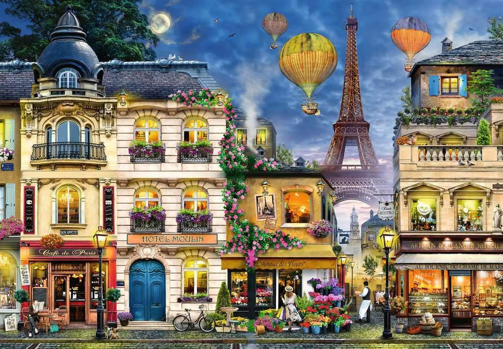 Ravensburger 17829 Evening Walk in Paris - 18000 Piece Puzzle for Adults, Every Piece is Unique, Softclick Technology Means Pieces Fit Together Perfectly, Multi, 109" x 75.5"