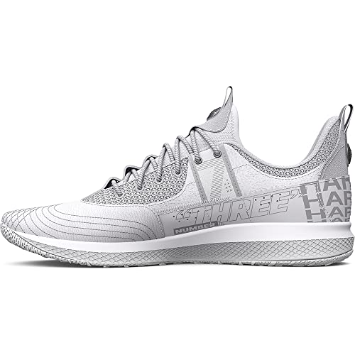 Under Armour Men's Harper 7 Low Turf Baseball Shoe, (100) White/White/Mod Gray, 9.5
