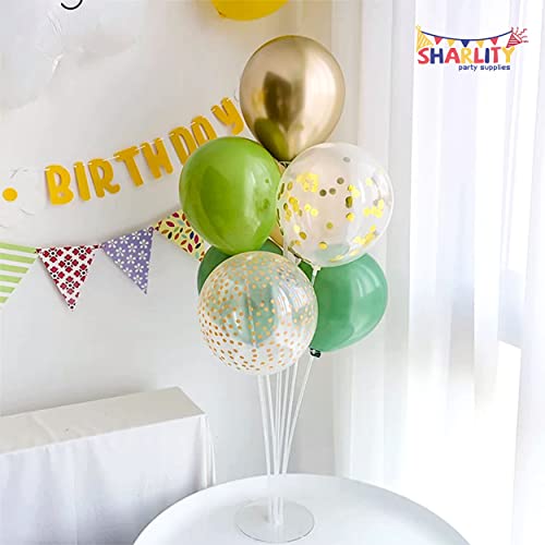 Sharlity 4 Sets Balloon Stand Kit Table Balloon Stand Holder for Graduation Birthday Baby Shower Wedding Anniversary Party Decorations
