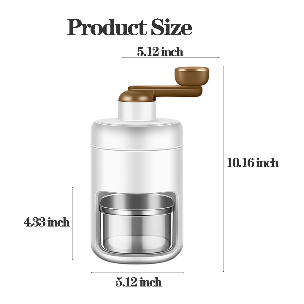 Shaved Ice Snow Cone Machine Portable Ice Crusher Manual Crushed Ice Crusher Shaver with Ice Bowl Ice Shaver Machine for Home Use,Slushie Machine with Ice Cube Tray