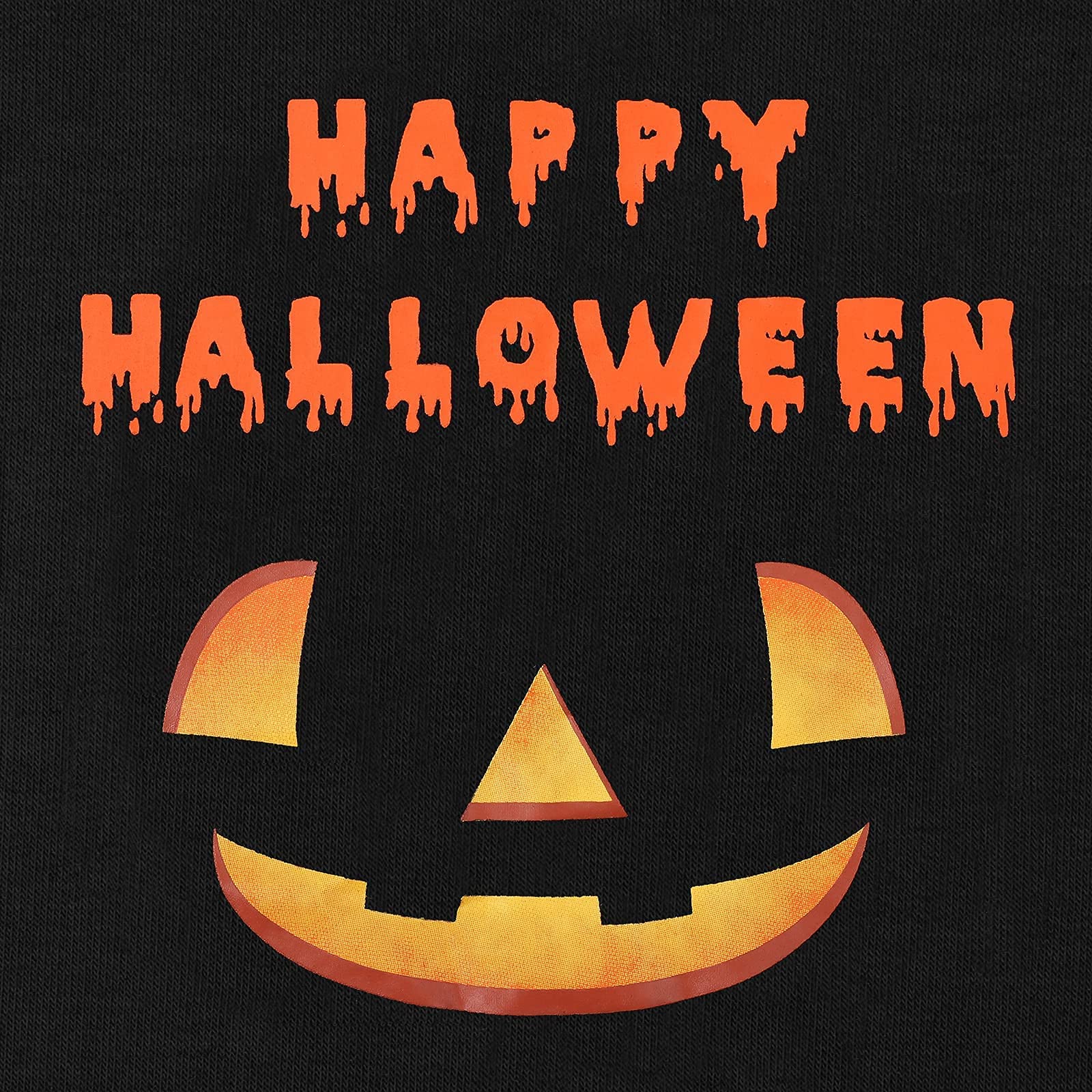 UNIQUEONE Happy Halloween Sweatshirt For Women Pumpkin Face Top Long Sleeve Shirt Crewneck Pullover Black
