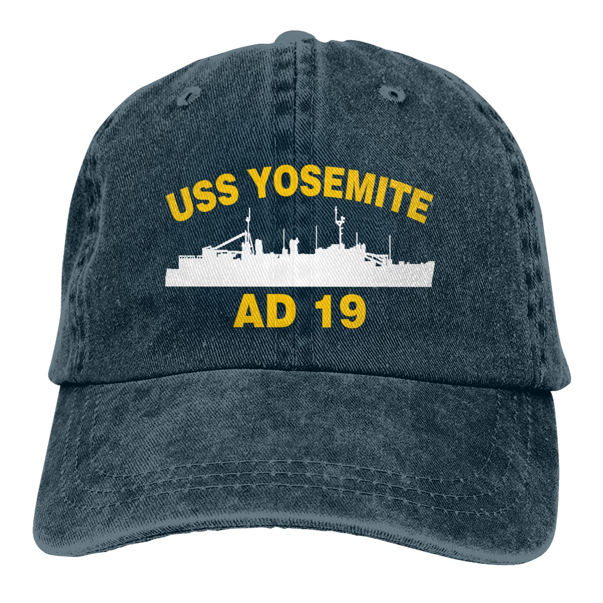 USS Yosemite AD 19 Vintage Sandwich Hat Baseball Caps Denim Hats Cowboy