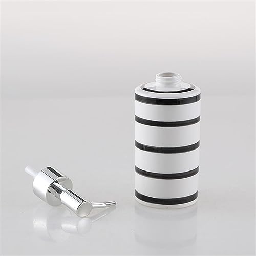 Soap Dispenser White Soap Dispenser Holds 8.79 Oz/260 Ml Liquid Soap Lotion Dish Soap, Ceramic Soap Pump, Cylindrical Soap Pump for Bathroom Kitchen Soap Pump Bottles