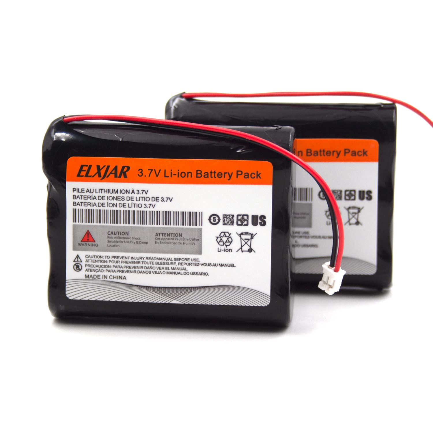 YUTSUJO (2-Pack) 3.7V 6600mAh Li-ion Battery Pack, Replacement for Simplehuman Sensor Makeup Mirror ST3024, ST3026, ST3027, ST3028, BT-1080 Batteries