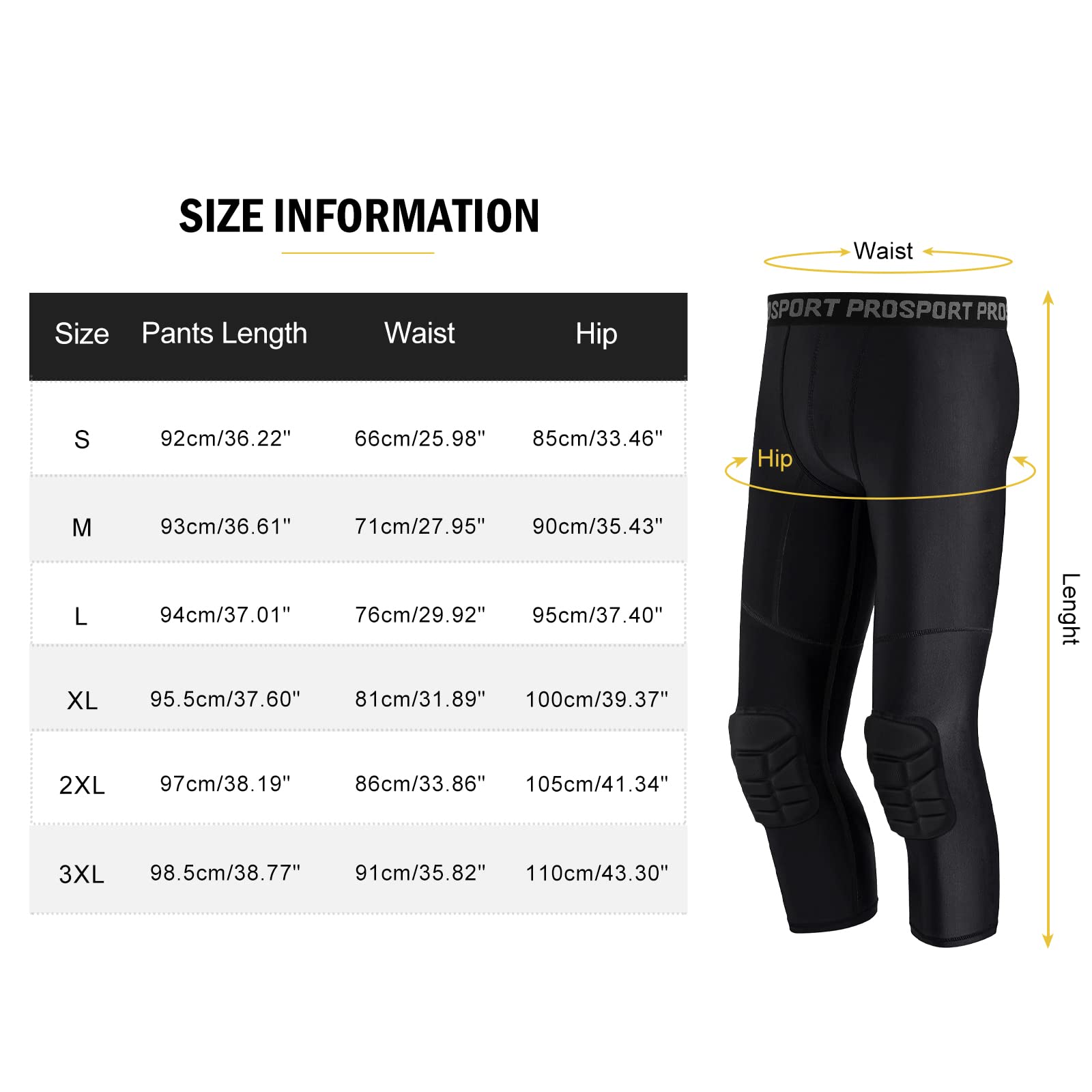 Valcatch 2 Pack Men's Basketball Leggings with Knee Pads 3/4 Compression Pants Youth Capri Athletic Tights Base Layer