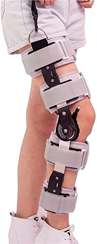 XBJYDMBDD ROM Knee Brace Hinged Knee Brace Adjustable Knee Splint ROM Knee Orthosis Fixator Stabilizer Postoperative Arthritis Ligament Injury Protector Knee Support Leg Adjustable Knee Immobilizer