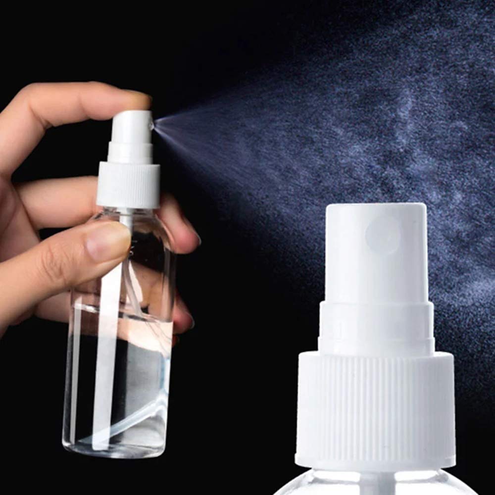 OJYUDD 20 Pack 20ml (0.67oz) Extra Fine Mist Mini Clear Spray Bottles with Pump Spray Cap Refillable Reusable Empty Plastic Travel Bottles for Essential Oils,Cleaning,Perfumes