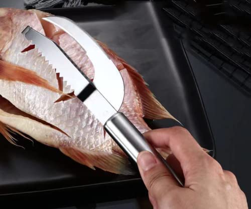 WOIWO 1PCS Stainless Steel Fish Belly Knife Multi-purpose Fish Knife Kitchen Fish Belly Knife Cleaning dirty Fish Scale Tool Fish Scale Planer
