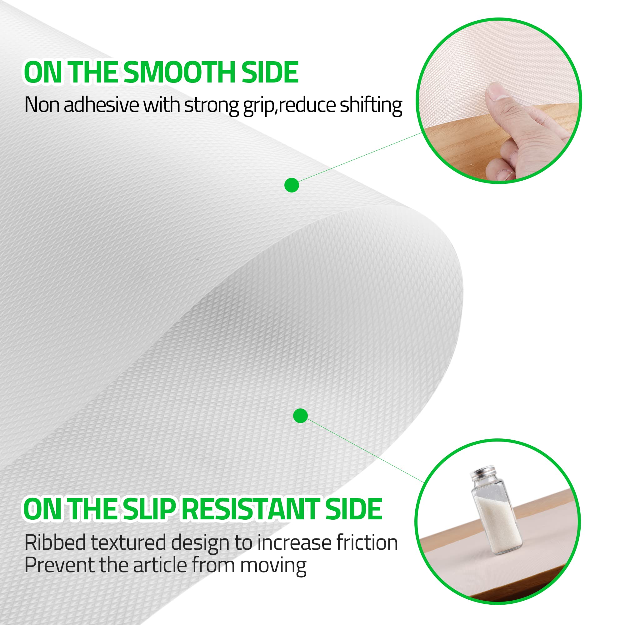 Shelf Liner,Refrigerator Liner,Non Adhesive Clear Drawer Liner,Non Slip Washable Easy to Cut Kitchen Cabinet Liner,for Shelves,Cabinet,Pantry,Storage, Desks (11.8inches*40ft, Clear-Diamond)