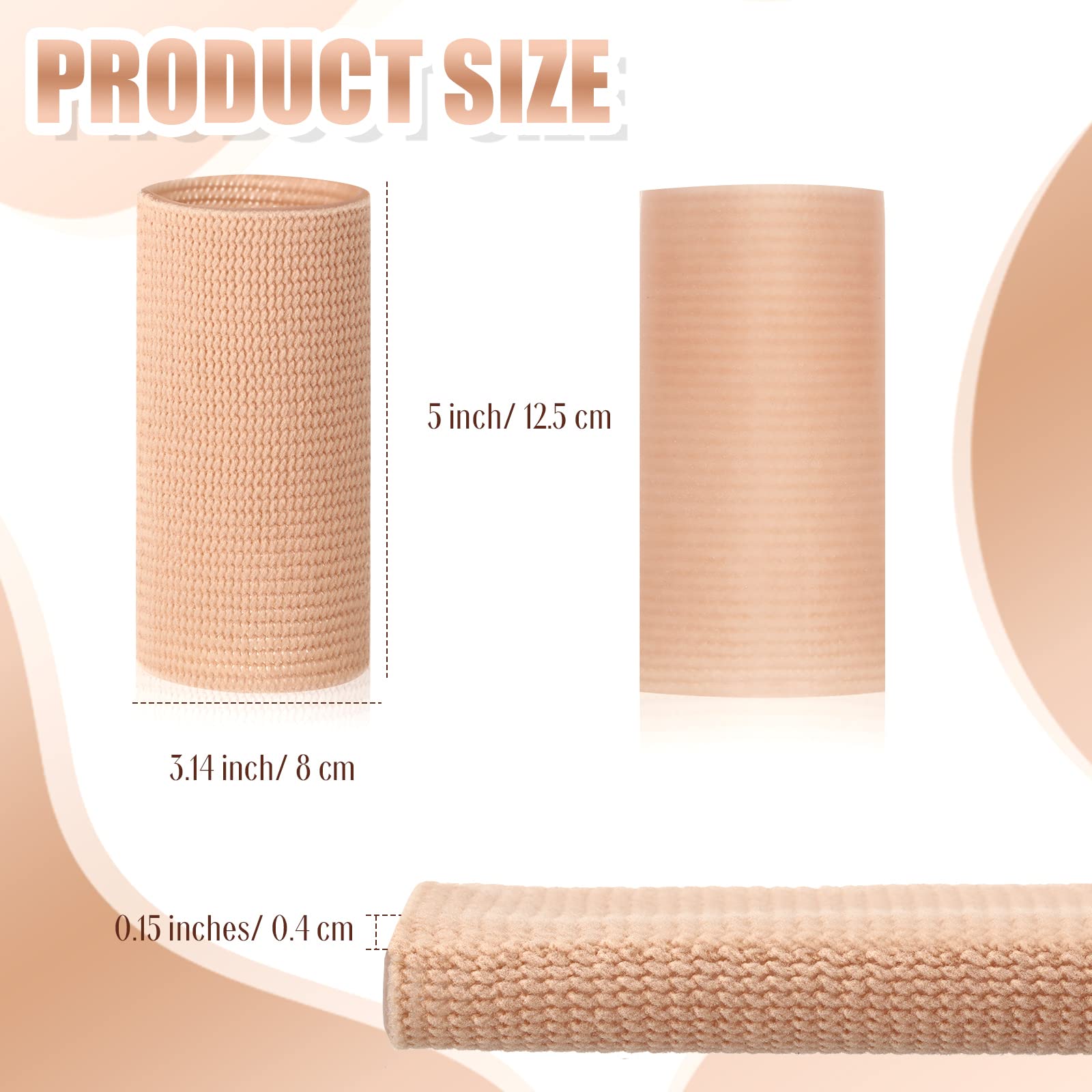 Zomiboo Ankle Gel Sleeves Padded Skate Socks Skateboard Accessories Ankle Pads Ankle Compression Sleeve Ankle Protector Brace for Figure Skating Riding Ski Ankle Protection Foot Support Socks (Nude)