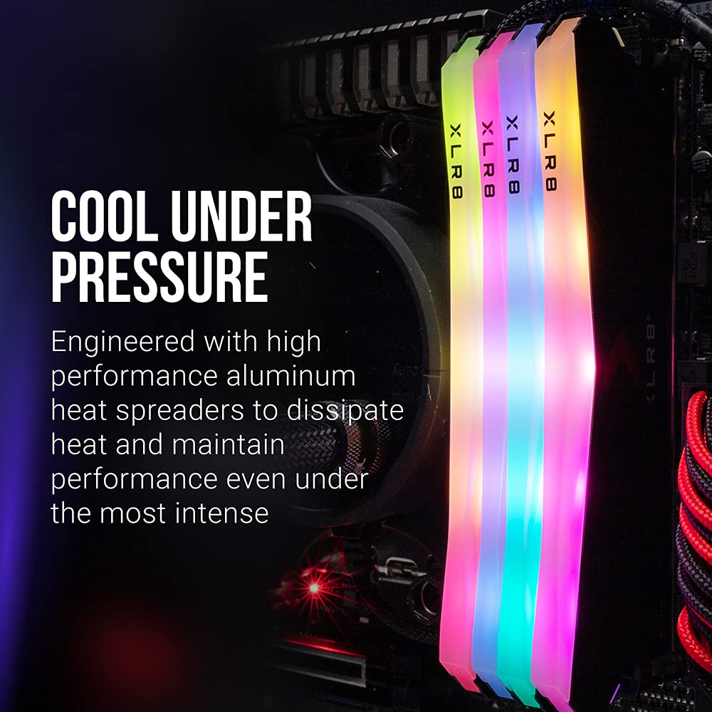 PNY XLR8 Gaming 32GB (2x16GB) DDR4 DRAM 3200MHz (PC4-25600) CL16 1.35V RGB Dual Channel Desktop (DIMM) Memory – MD32GK2D4320016XRGB